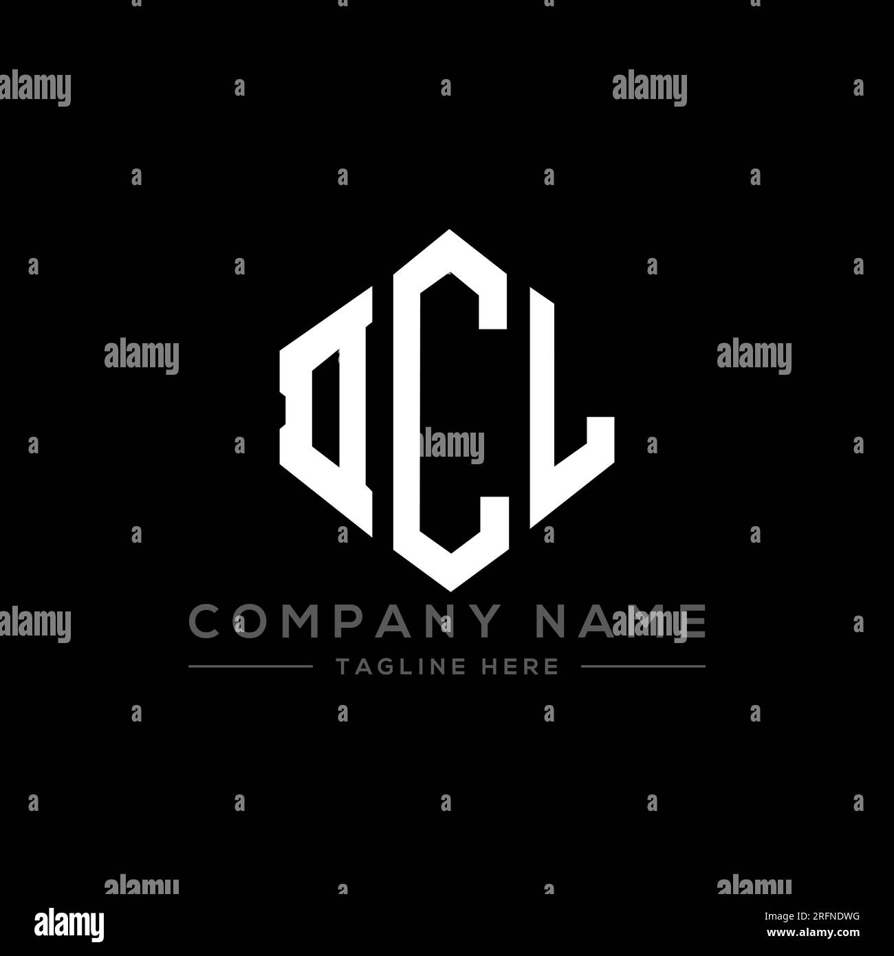 DCL letter logo design with polygon shape. DCL polygon and cube shape logo design. DCL hexagon ...