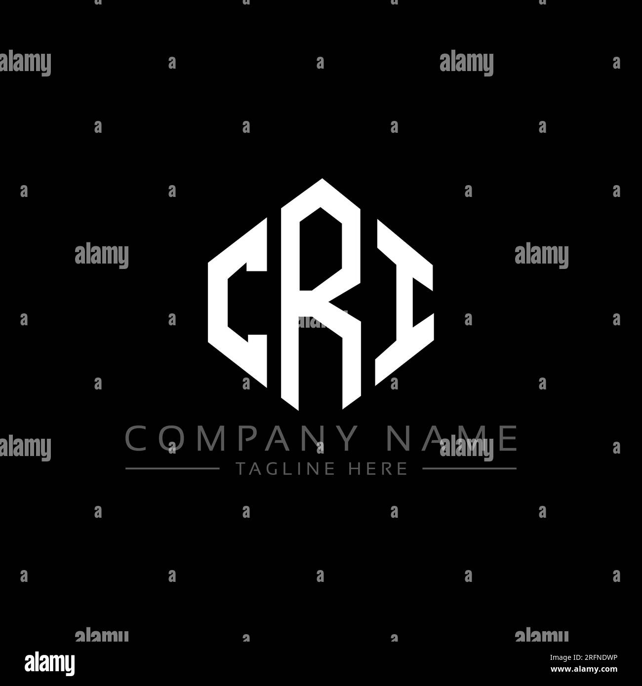 Cri Letter Logo Design With Polygon Shape Cri Polygon And Cube Shape