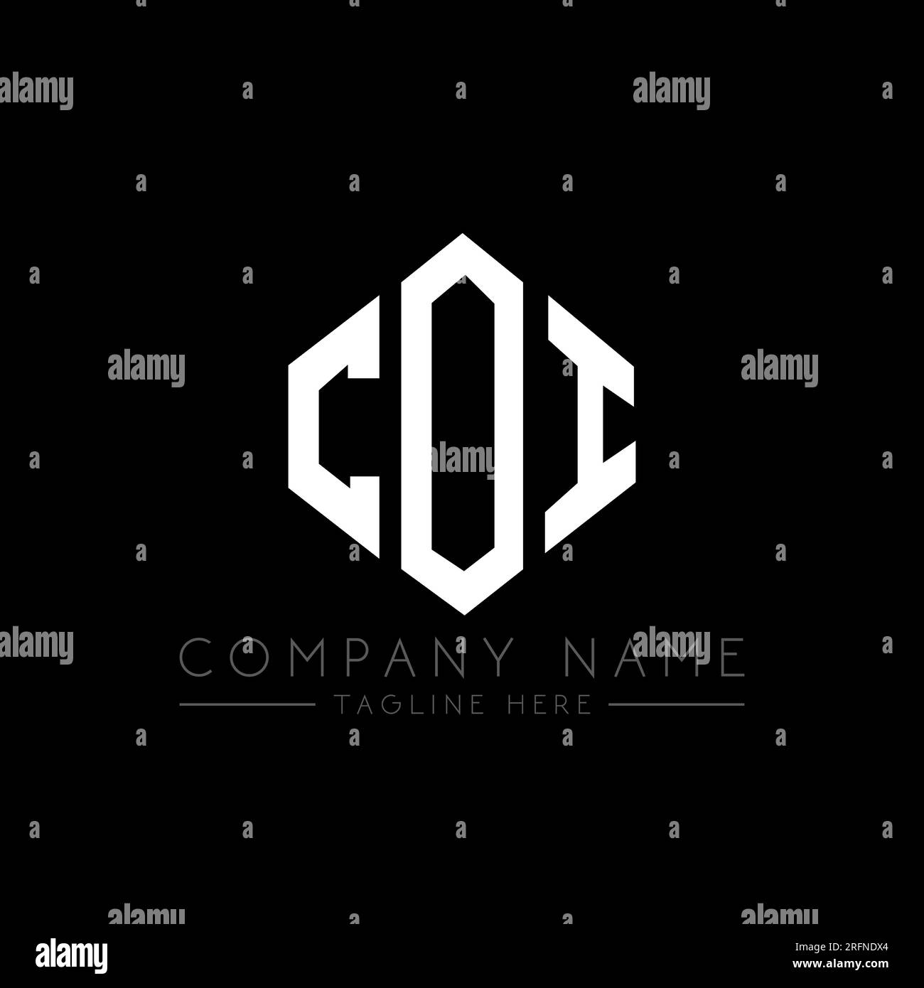 COI letter logo design with polygon shape. COI polygon and cube shape ...