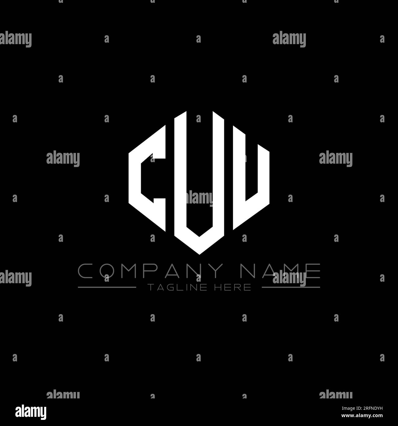 CUU letter logo design with polygon shape. CUU polygon and cube shape ...