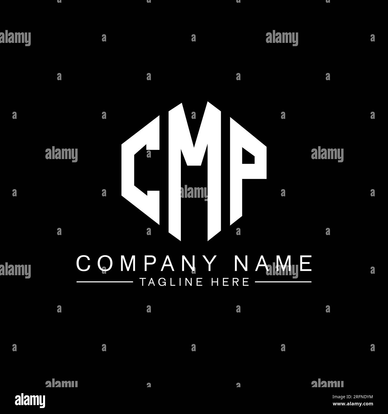 CMP letter logo design with polygon shape. CMP polygon and cube shape ...