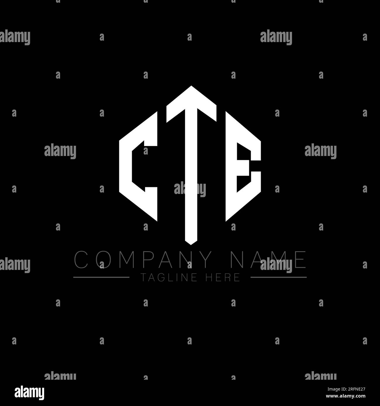 Cte Letter Logo Design With Polygon Shape Cte Polygon And Cube Shape