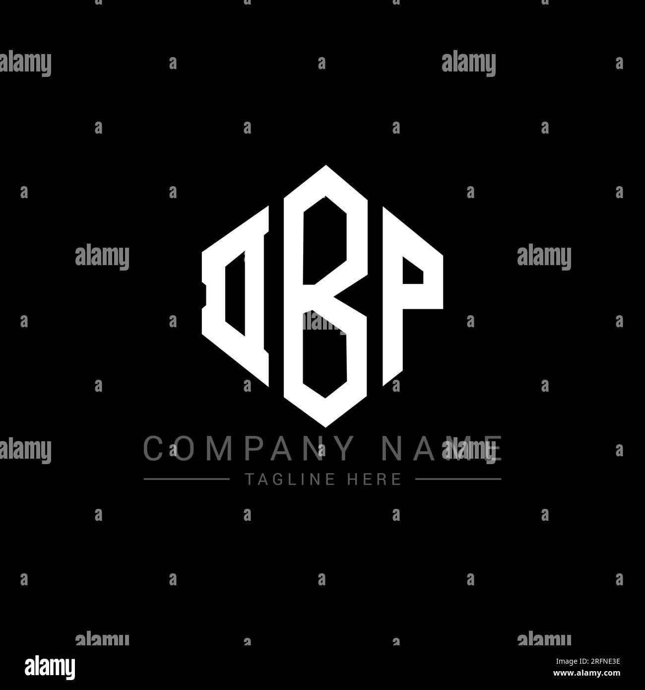 DBP letter logo design with polygon shape. DBP polygon and cube shape ...