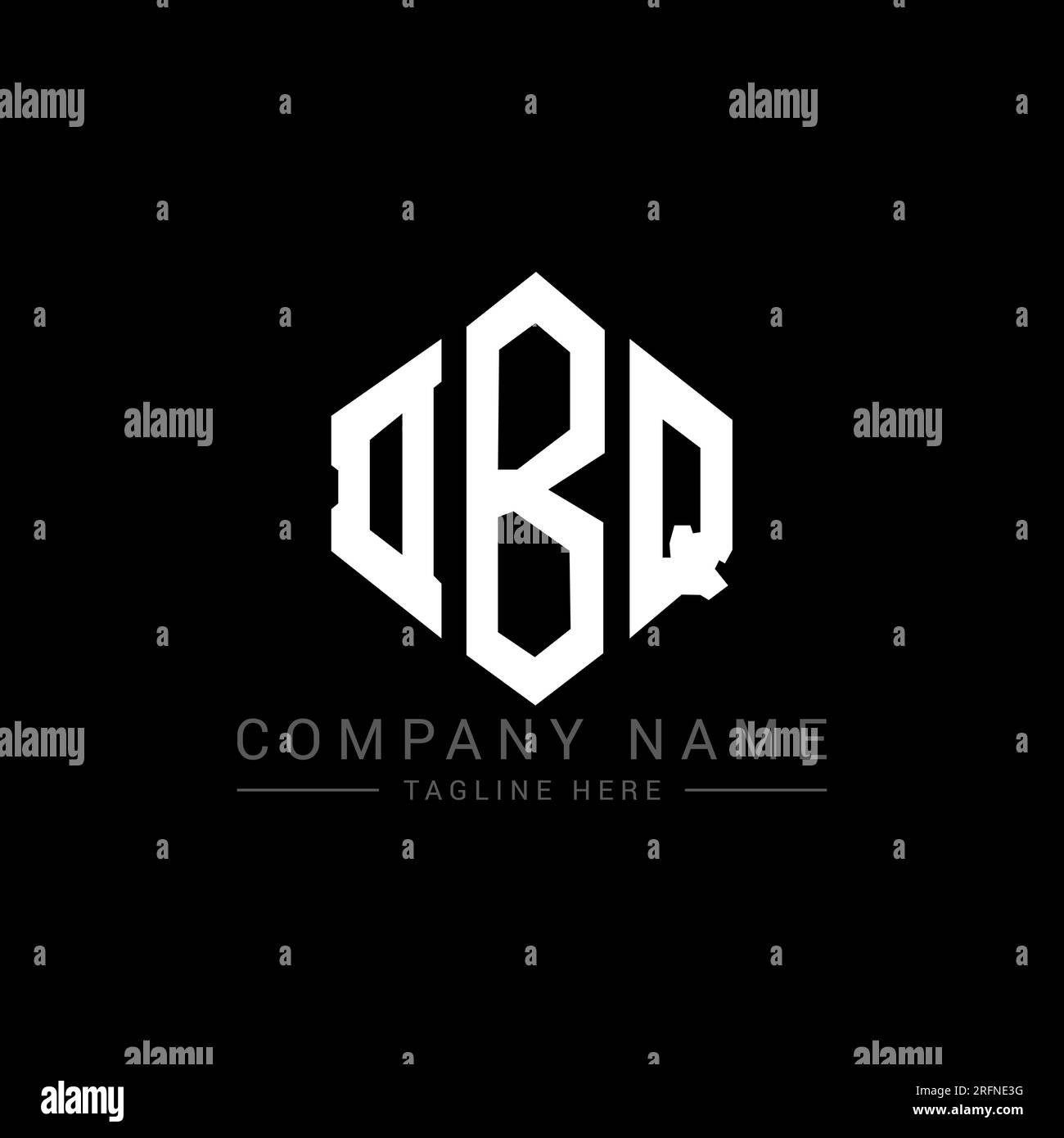 DBQ letter logo design with polygon shape. DBQ polygon and cube shape ...