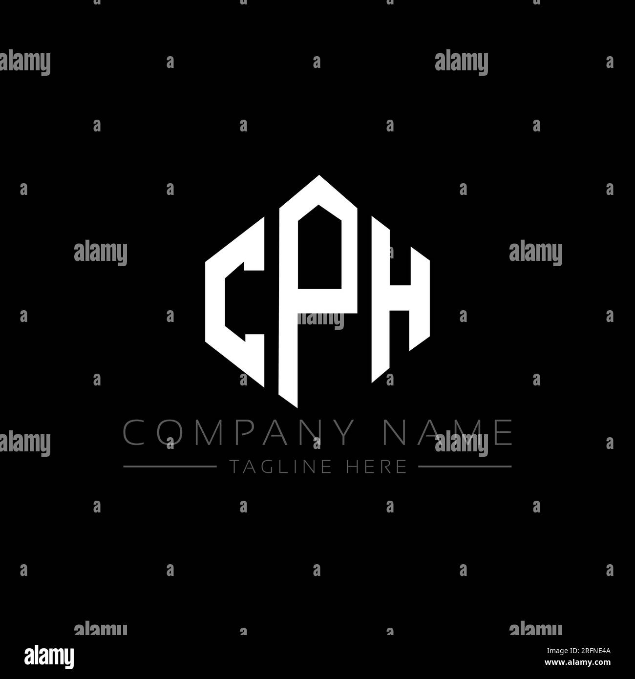 CPH letter logo design with polygon shape. CPH polygon and cube shape ...