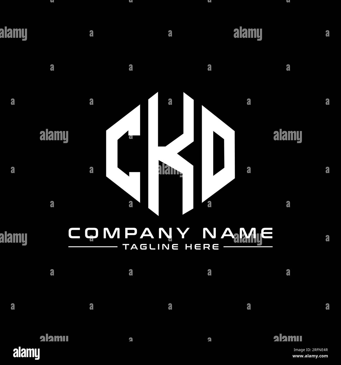 CKO letter logo design with polygon shape. CKO polygon and cube shape ...