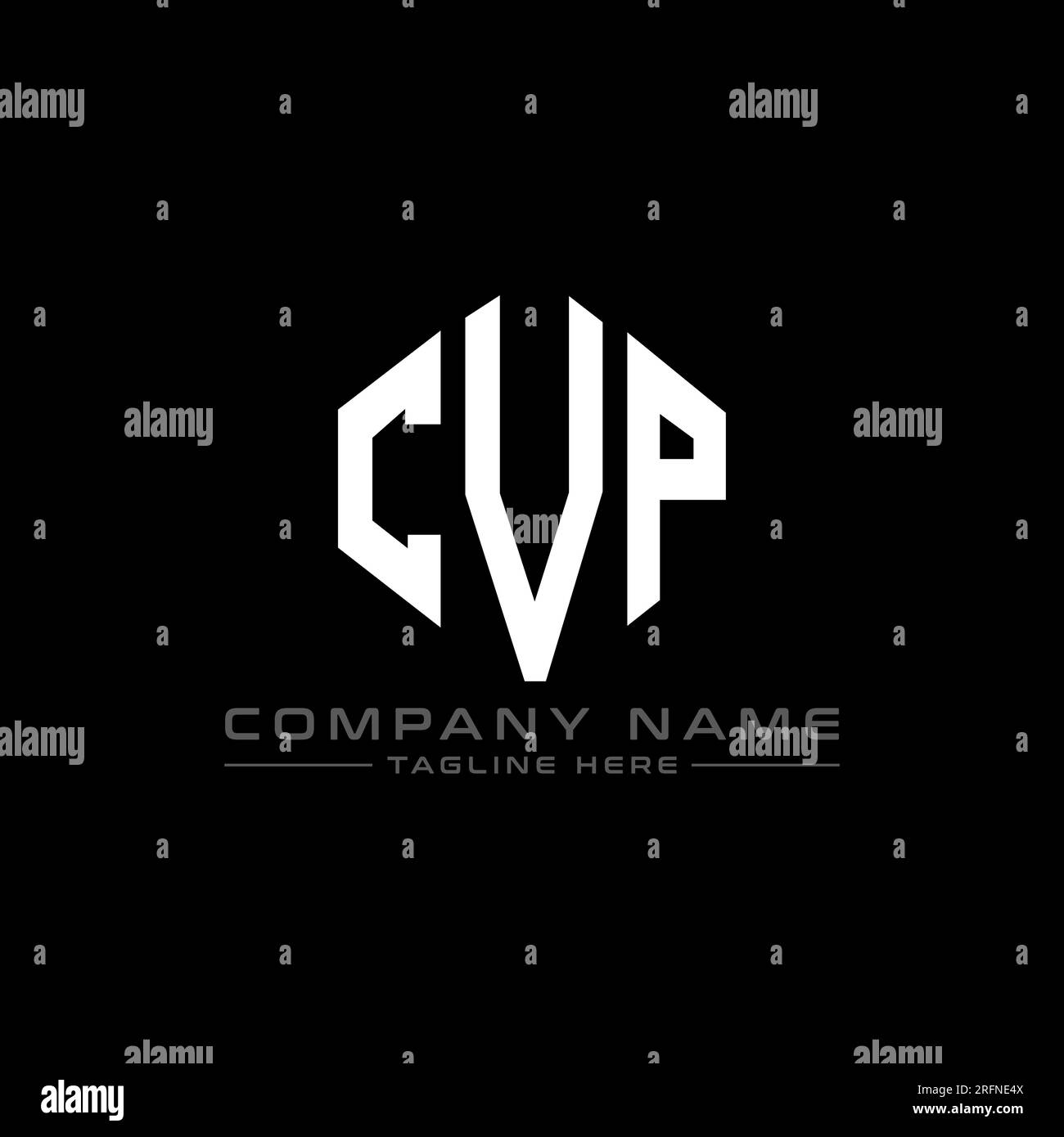 CVP letter logo design with polygon shape. CVP polygon and cube shape ...