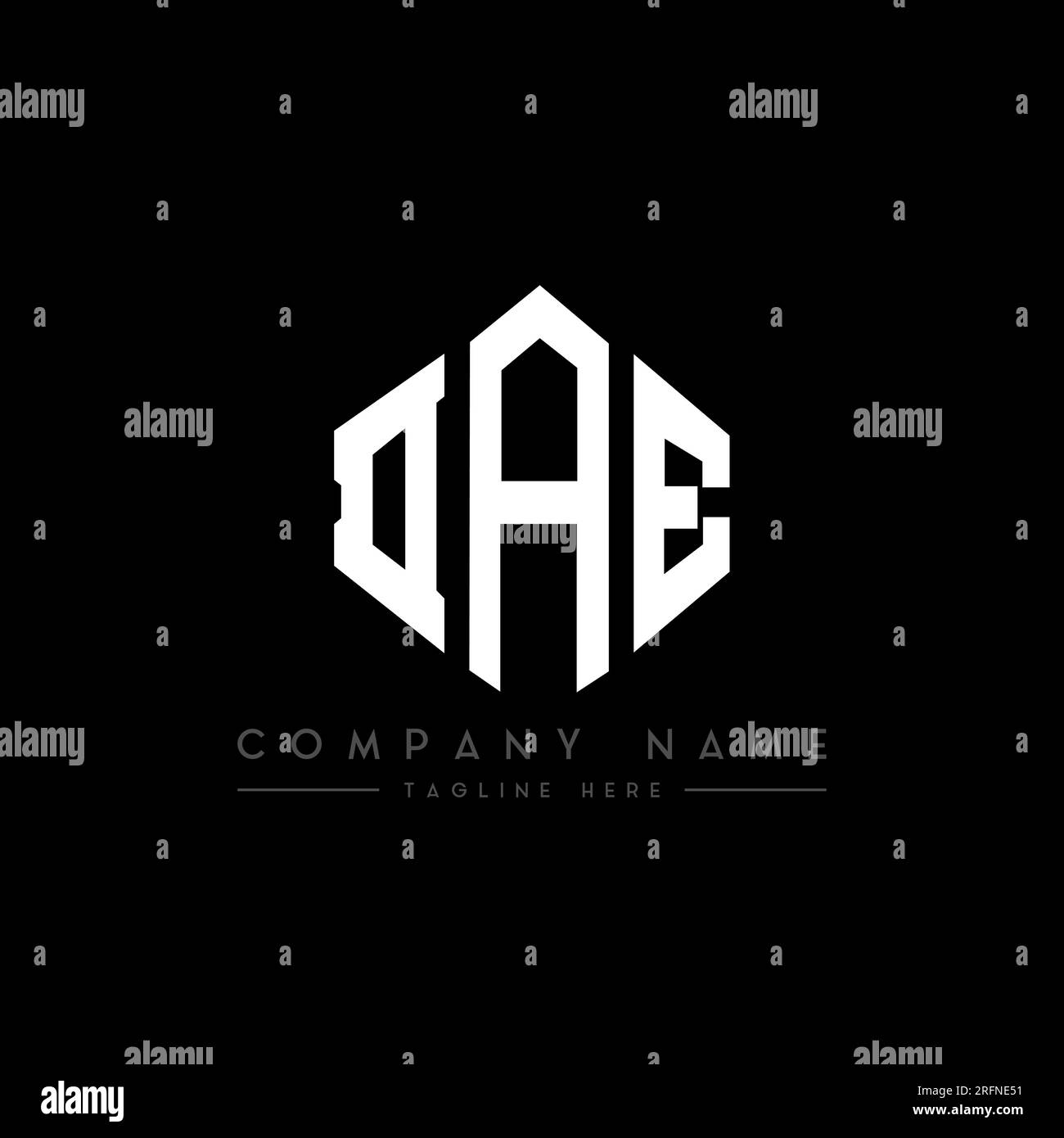 DAE letter logo design with polygon shape. DAE polygon and cube shape ...