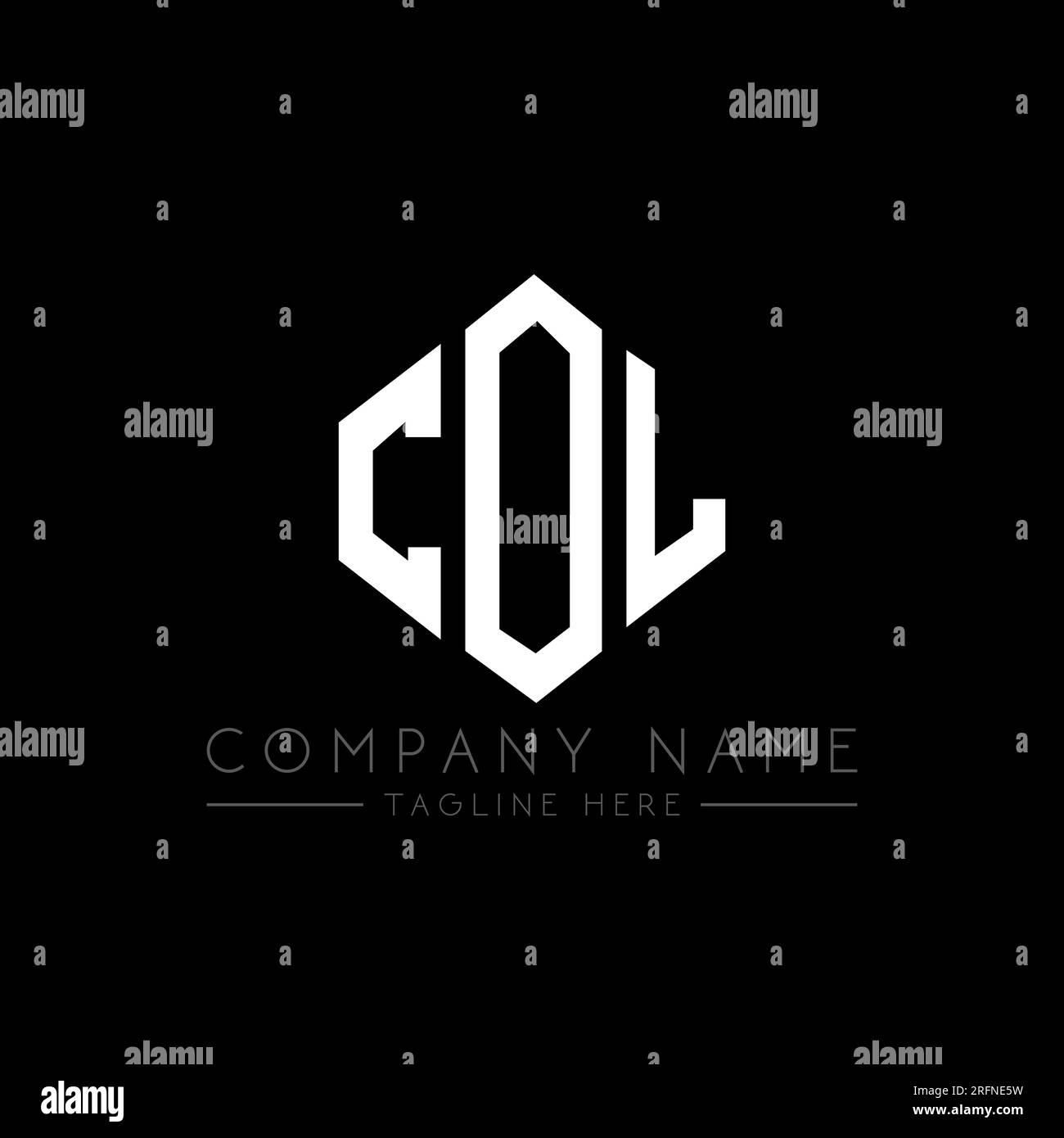 COL letter logo design with polygon shape. COL polygon and cube shape ...