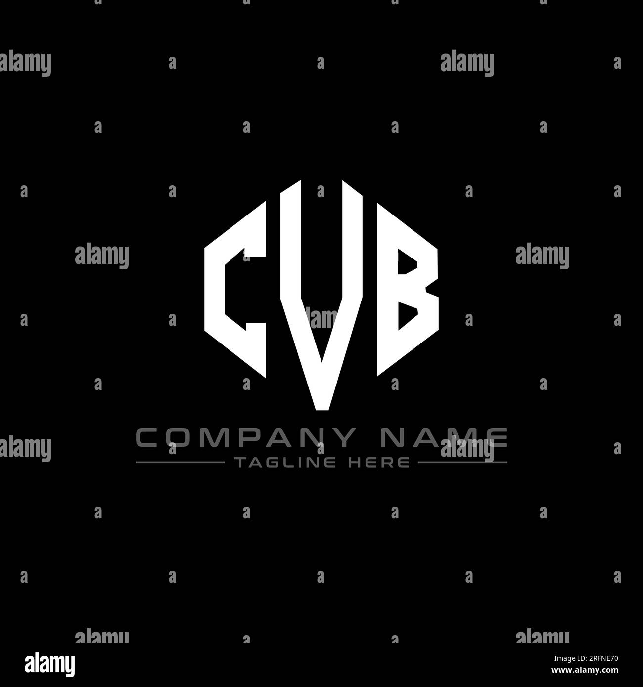 CVB letter logo design with polygon shape. CVB polygon and cube shape ...