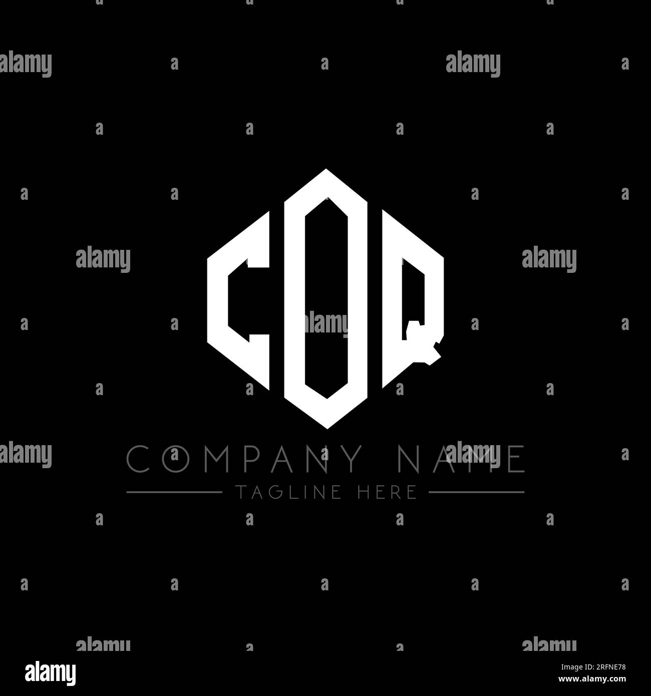 COQ letter logo design with polygon shape. COQ polygon and cube shape ...