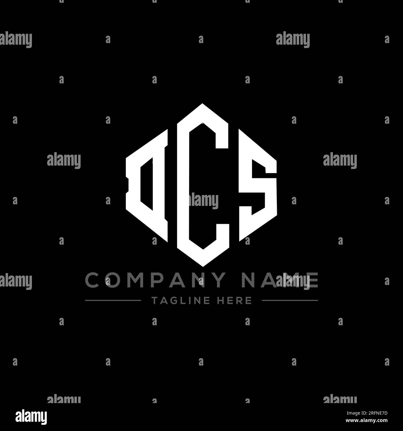 DCS letter logo design with polygon shape. DCS polygon and cube shape ...