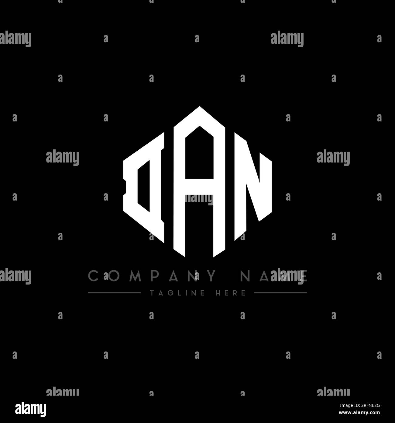 DAN letter logo design with polygon shape. DAN polygon and cube shape ...