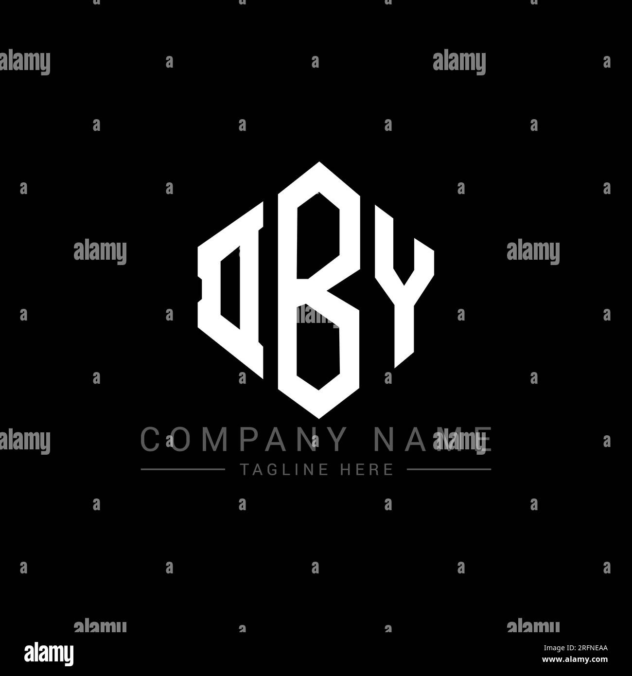 DBY letter logo design with polygon shape. DBY polygon and cube shape ...