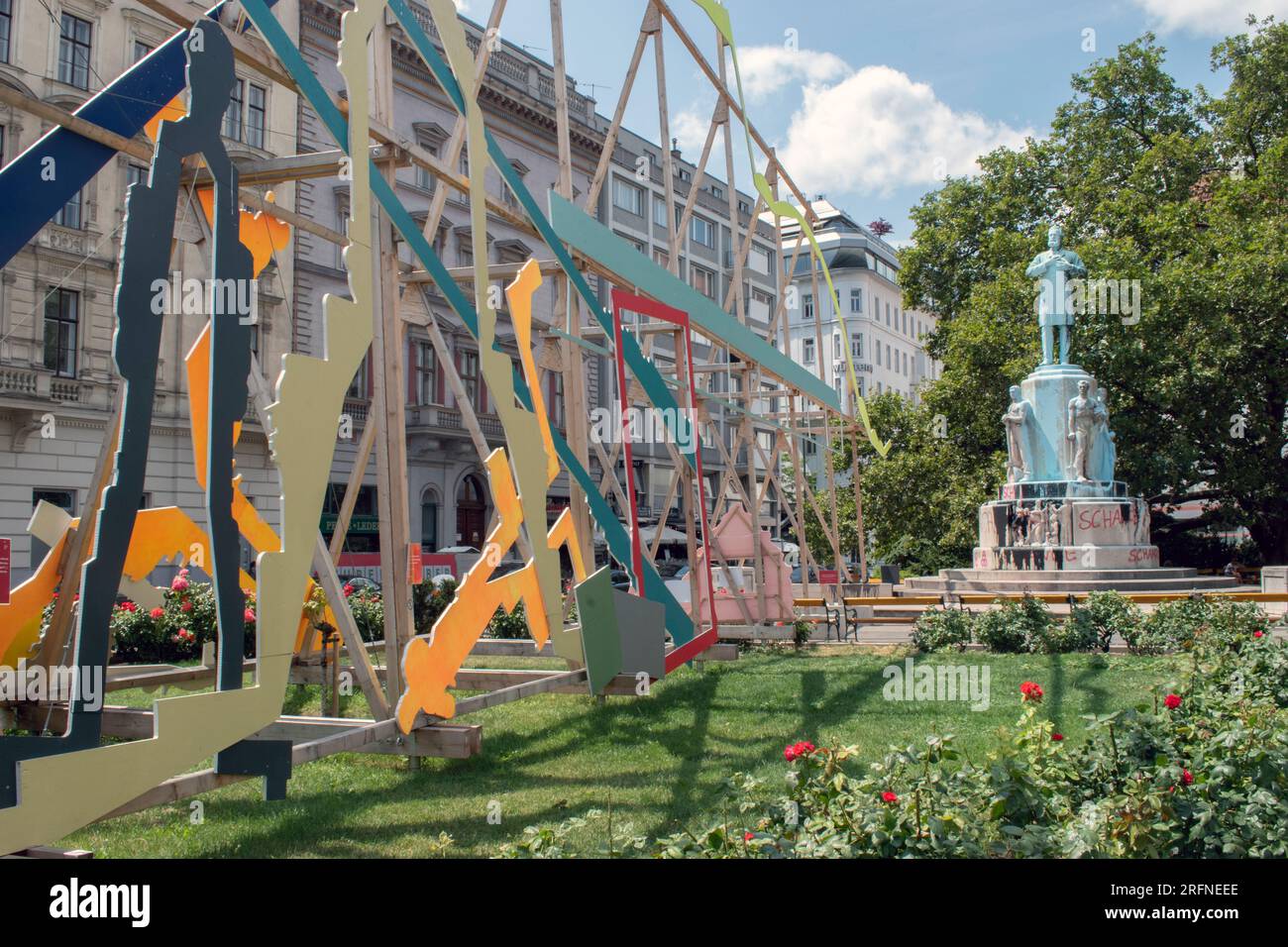 Vienna, Austria. 22 July 2023: "Lueger temporary" by Nicole Six and ...