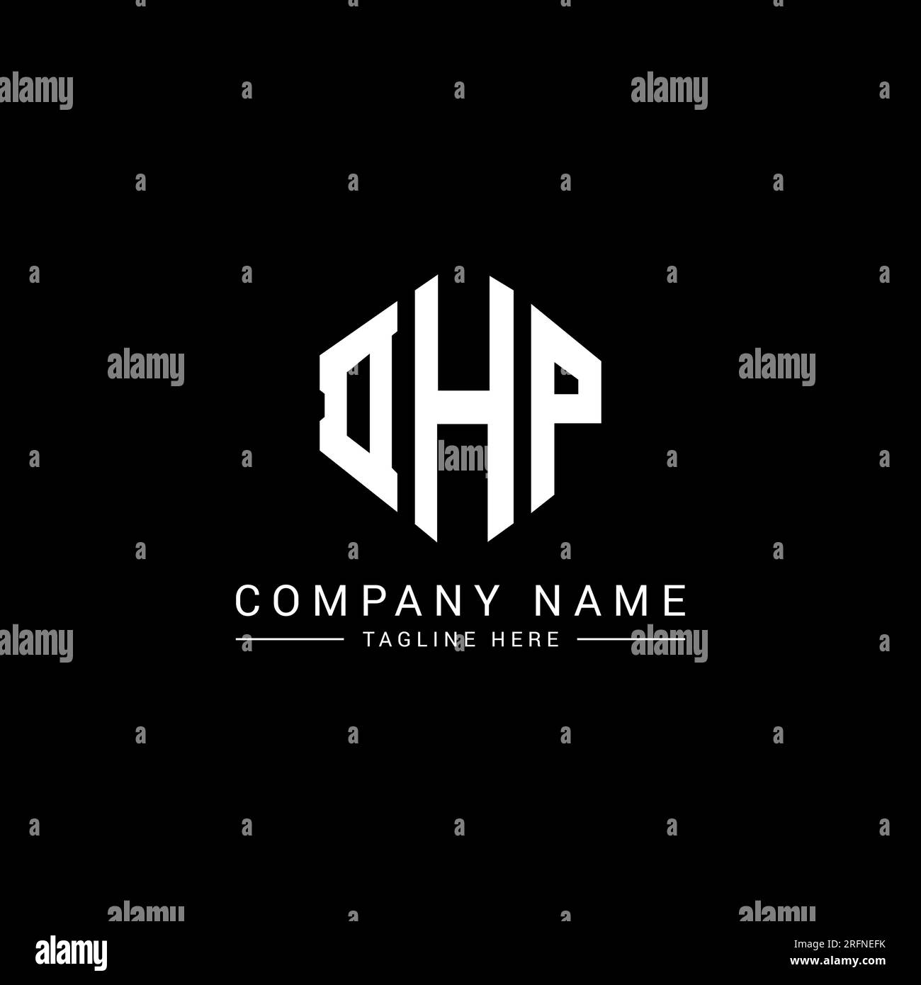 DHP letter logo design with polygon shape. DHP polygon and cube shape logo design. DHP hexagon ...