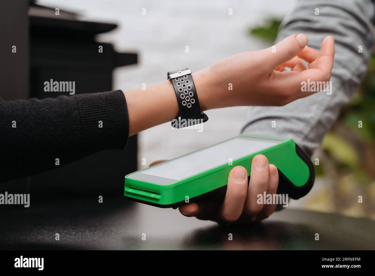Contactless payment smartwatch terminal hi-res stock photography and ...