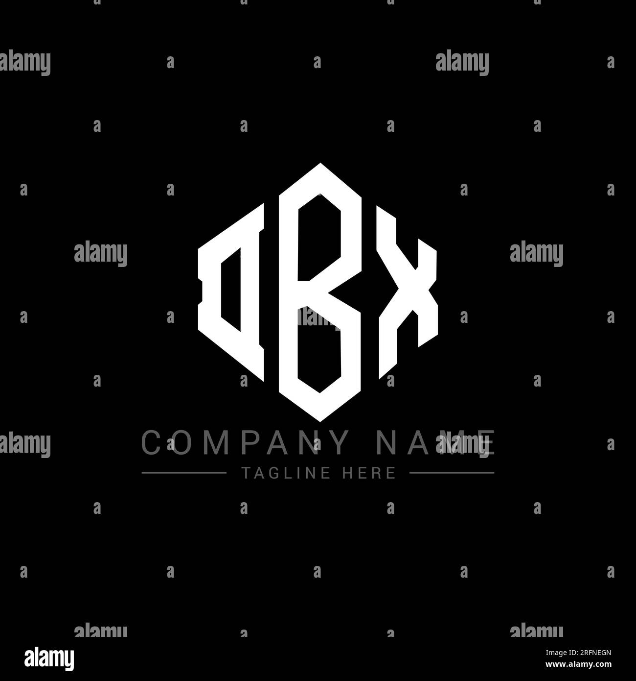 DBX letter logo design with polygon shape. DBX polygon and cube shape ...