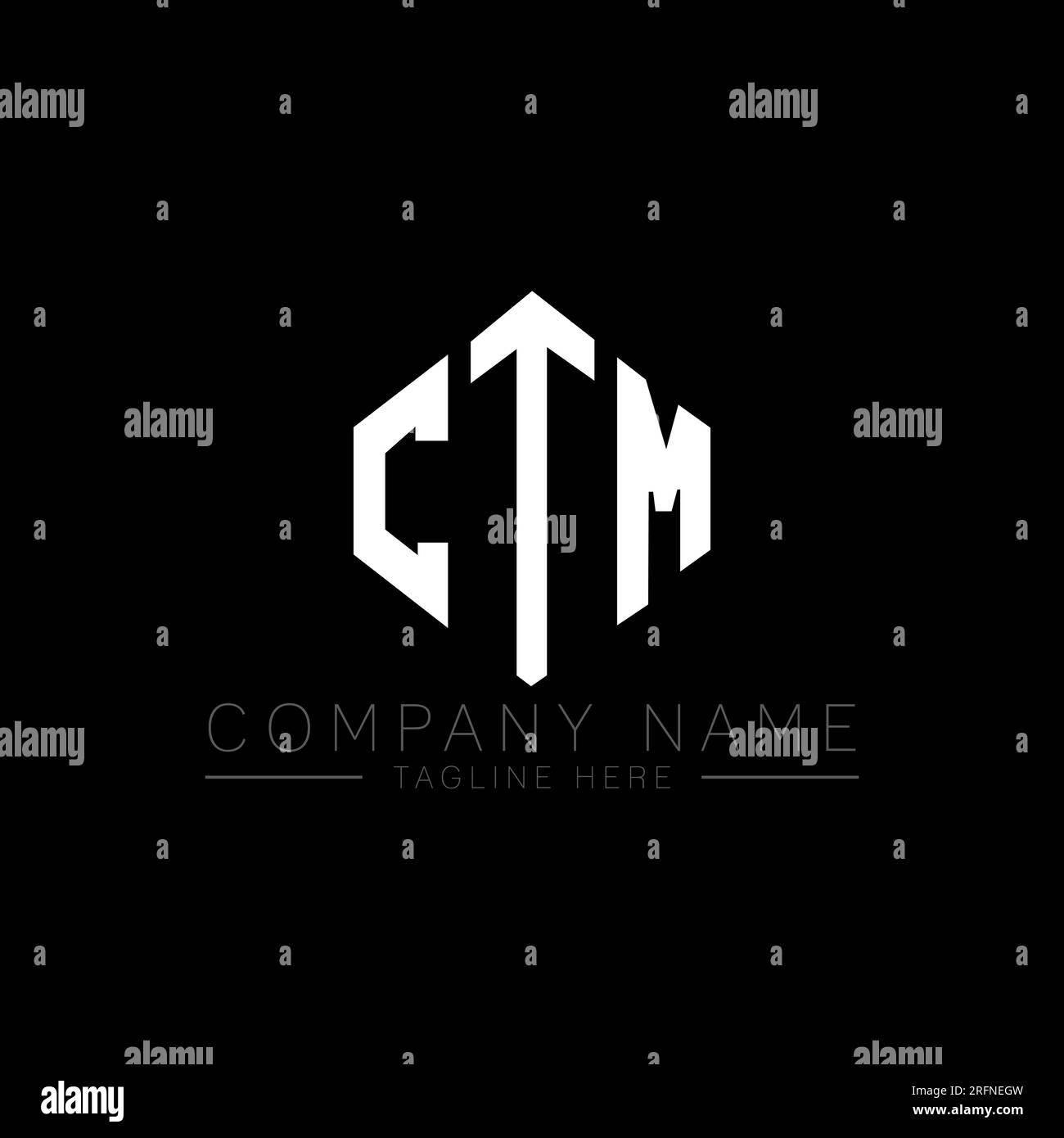 CTM letter logo design with polygon shape. CTM polygon and cube shape ...