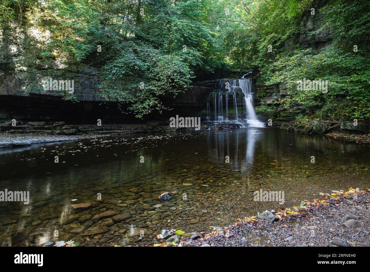 West Burton Waterfall also known as Cauldron Falls, Yorkshire Dales ...