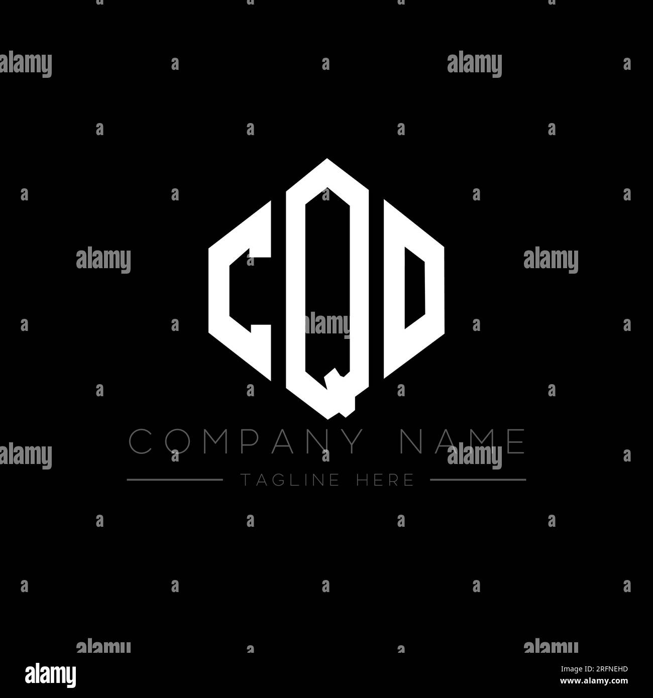 CQO letter logo design with polygon shape. CQO polygon and cube shape ...