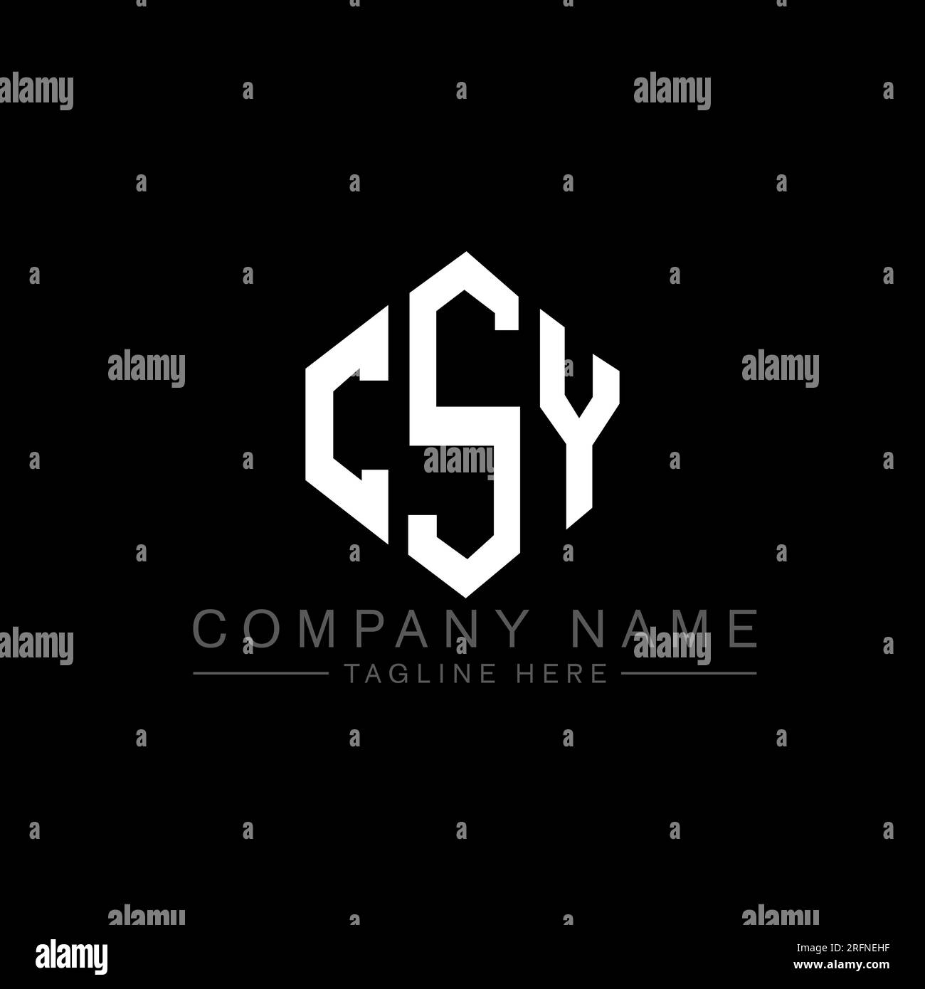 CSY letter logo design with polygon shape. CSY polygon and cube shape logo design. CSY hexagon ...