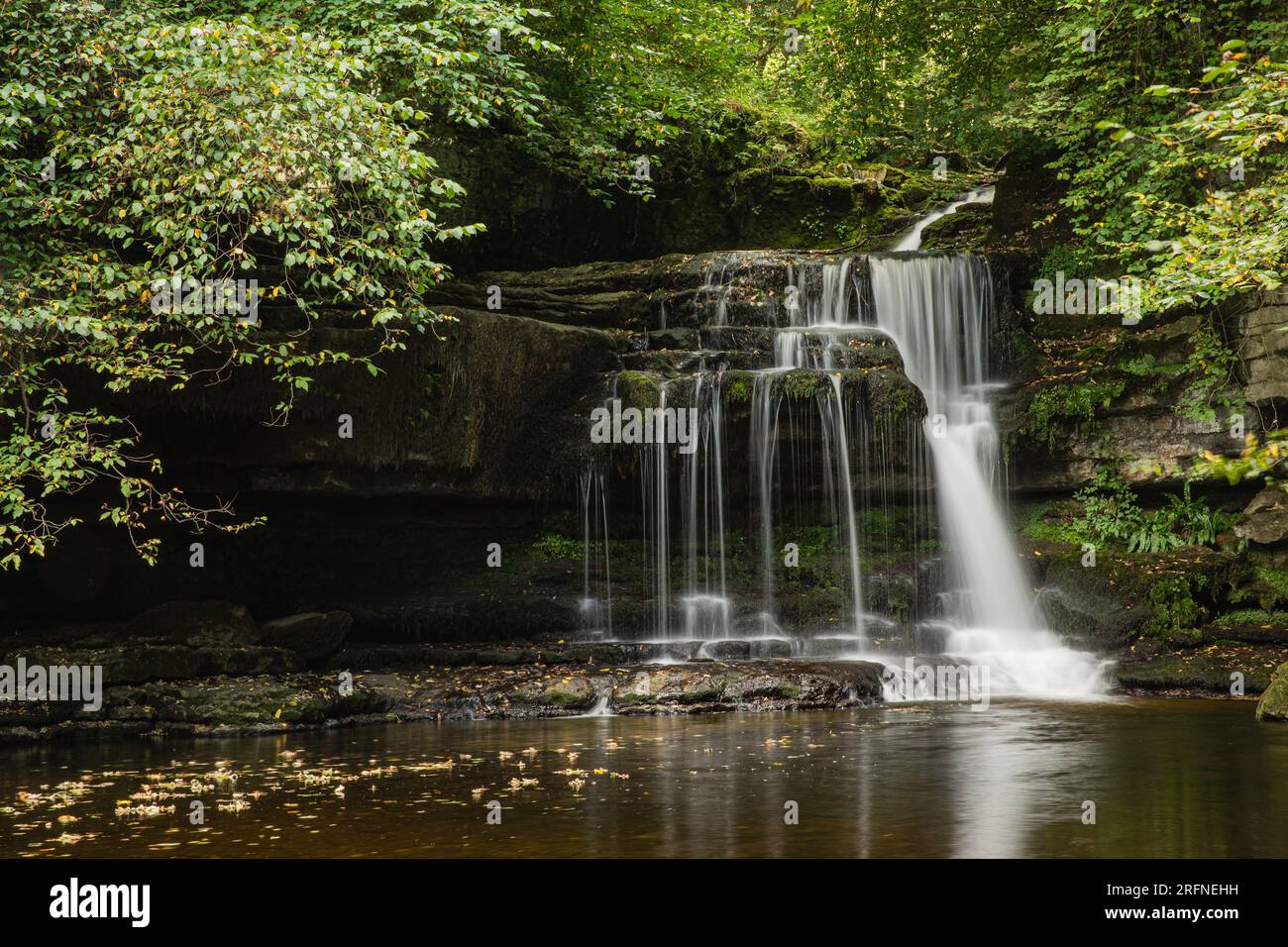 West Burton Waterfall also known as Cauldron Falls, Yorkshire Dales ...