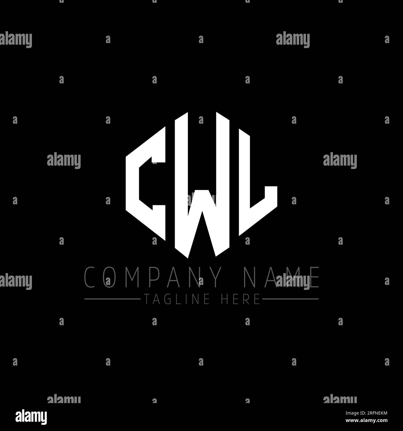 CWI letter logo design with polygon shape. CWI polygon and cube shape ...