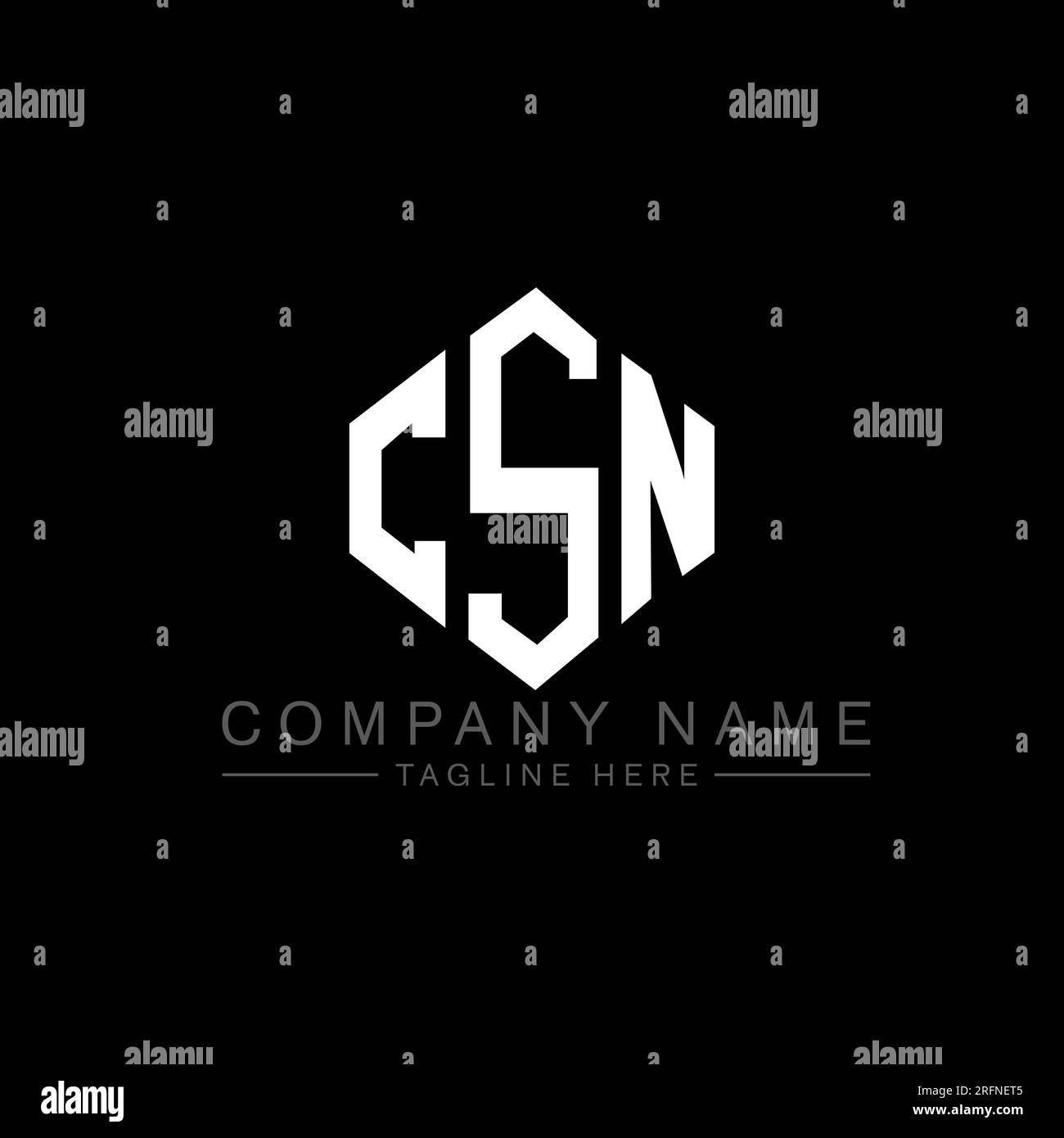 CSN letter logo design with polygon shape. CSN polygon and cube shape logo design. CSN hexagon ...
