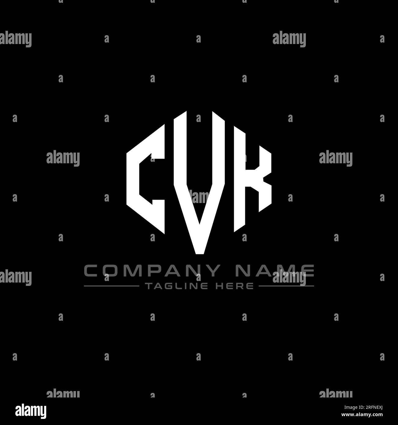 CVK letter logo design with polygon shape. CVK polygon and cube shape ...