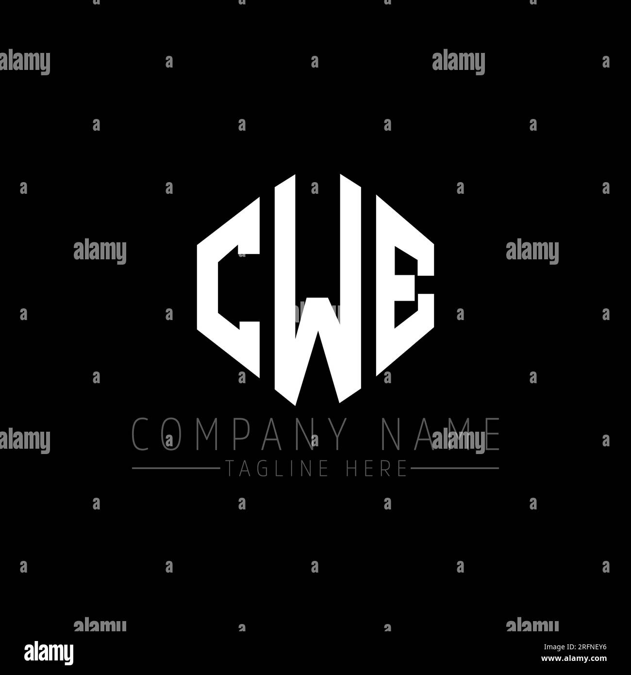 CWE letter logo design with polygon shape. CWE polygon and cube shape ...