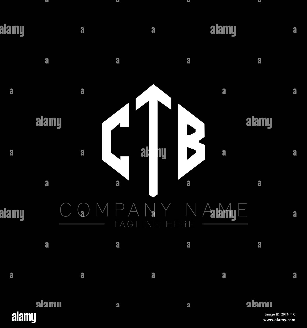 CTB letter logo design with polygon shape. CTB polygon and cube shape ...