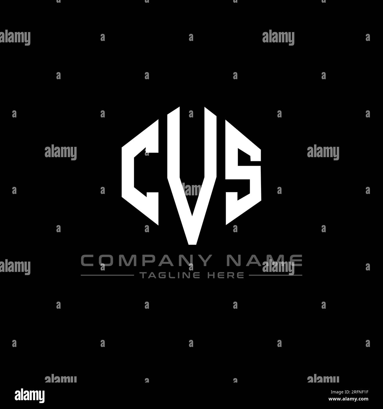 CVS letter logo design with polygon shape. CVS polygon and cube shape ...