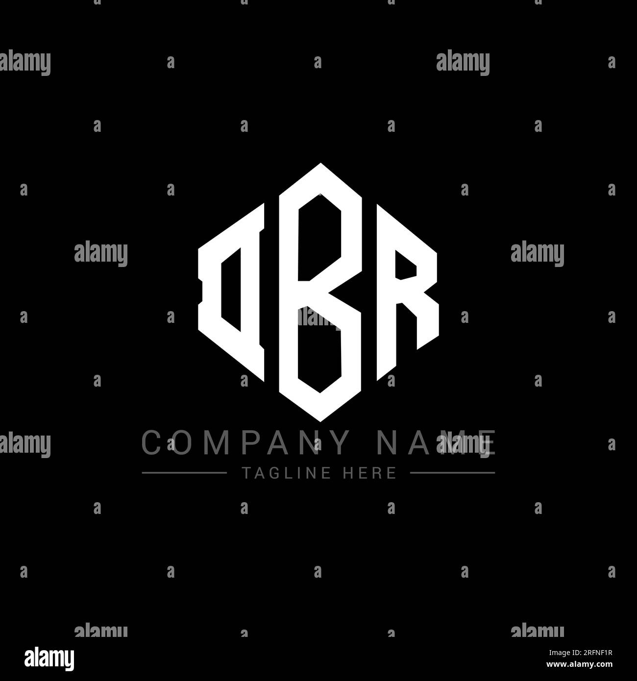 DBR letter logo design with polygon shape. DBR polygon and cube shape ...