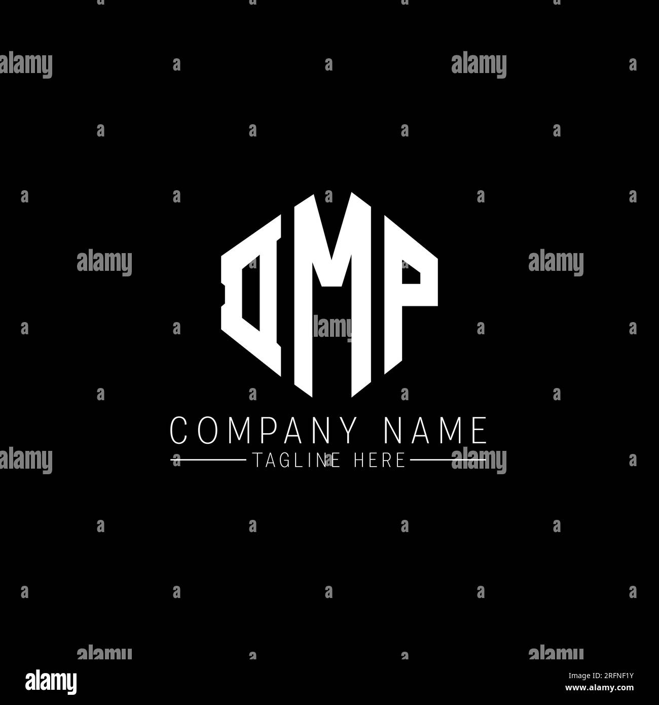 DMP letter logo design with polygon shape. DMP polygon and cube shape ...