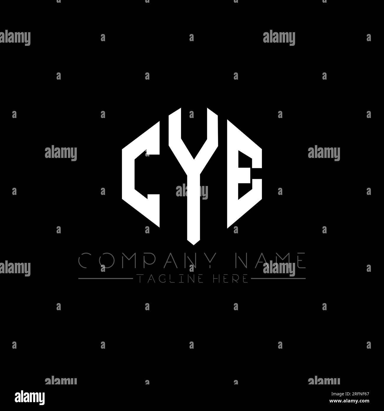 CYE letter logo design with polygon shape. CYE polygon and cube shape ...