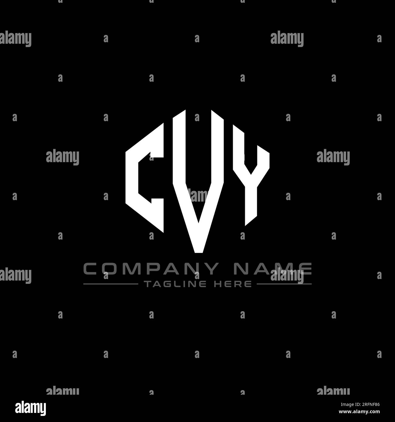 CVY letter logo design with polygon shape. CVY polygon and cube shape ...