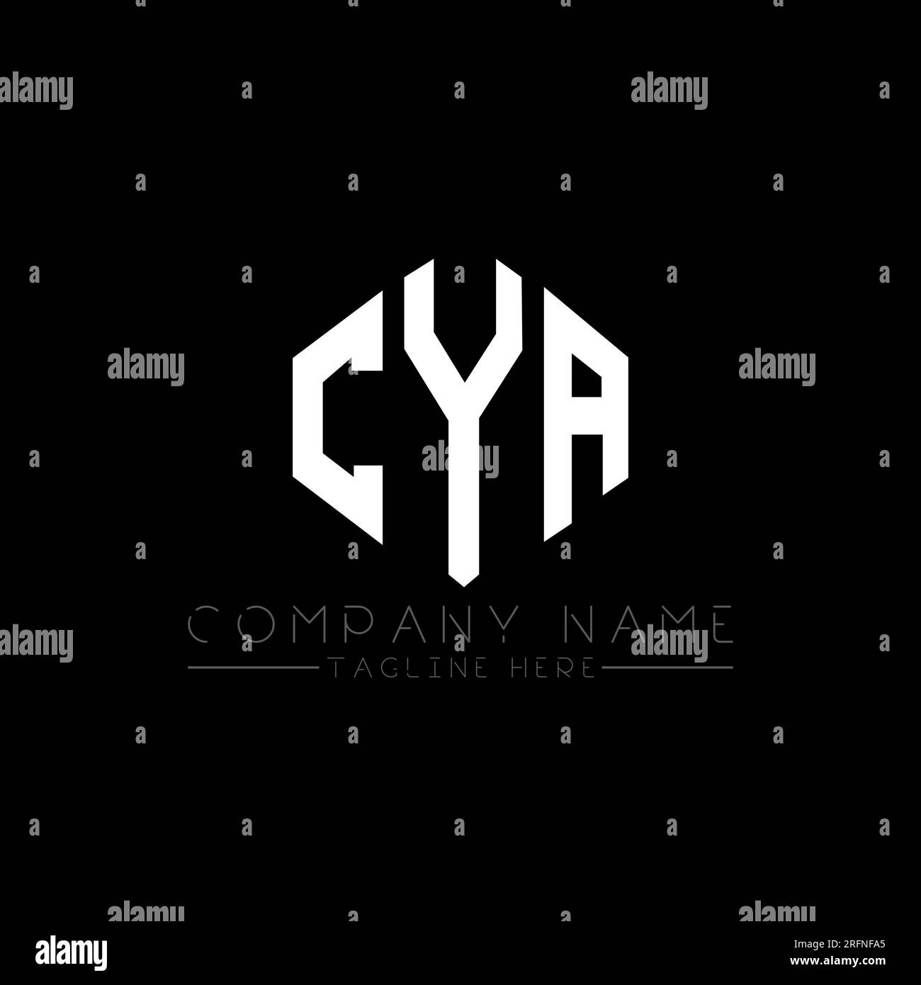 CYA letter logo design with polygon shape. CYA polygon and cube shape ...