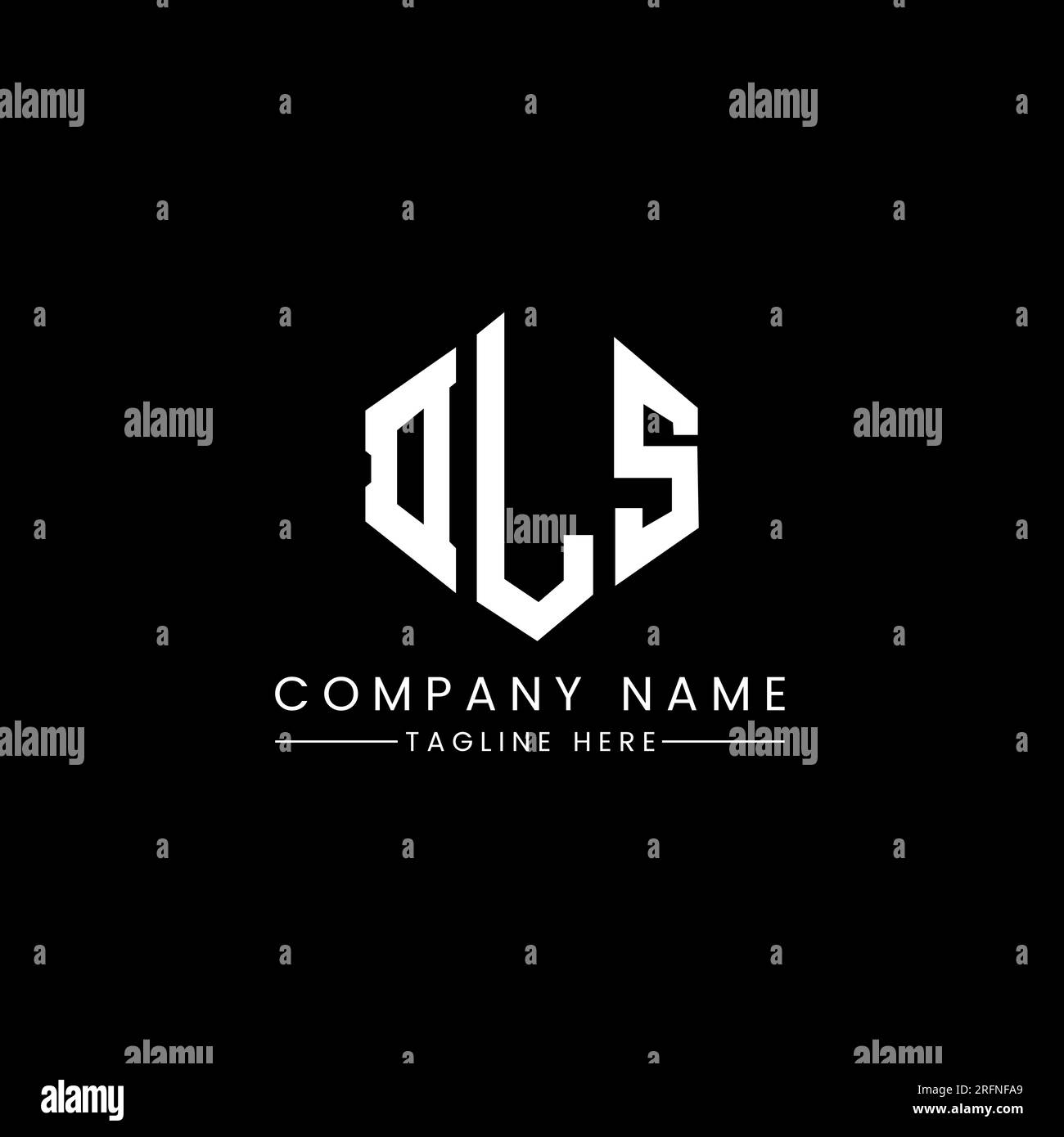 DLS letter logo design with polygon shape. DLS polygon and cube shape ...