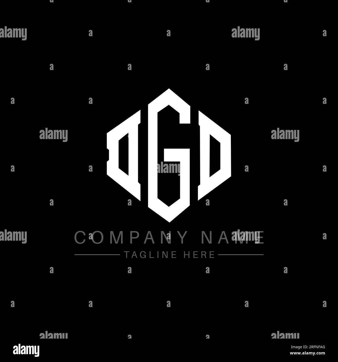 DGD letter logo design with polygon shape. DGD polygon and cube shape ...