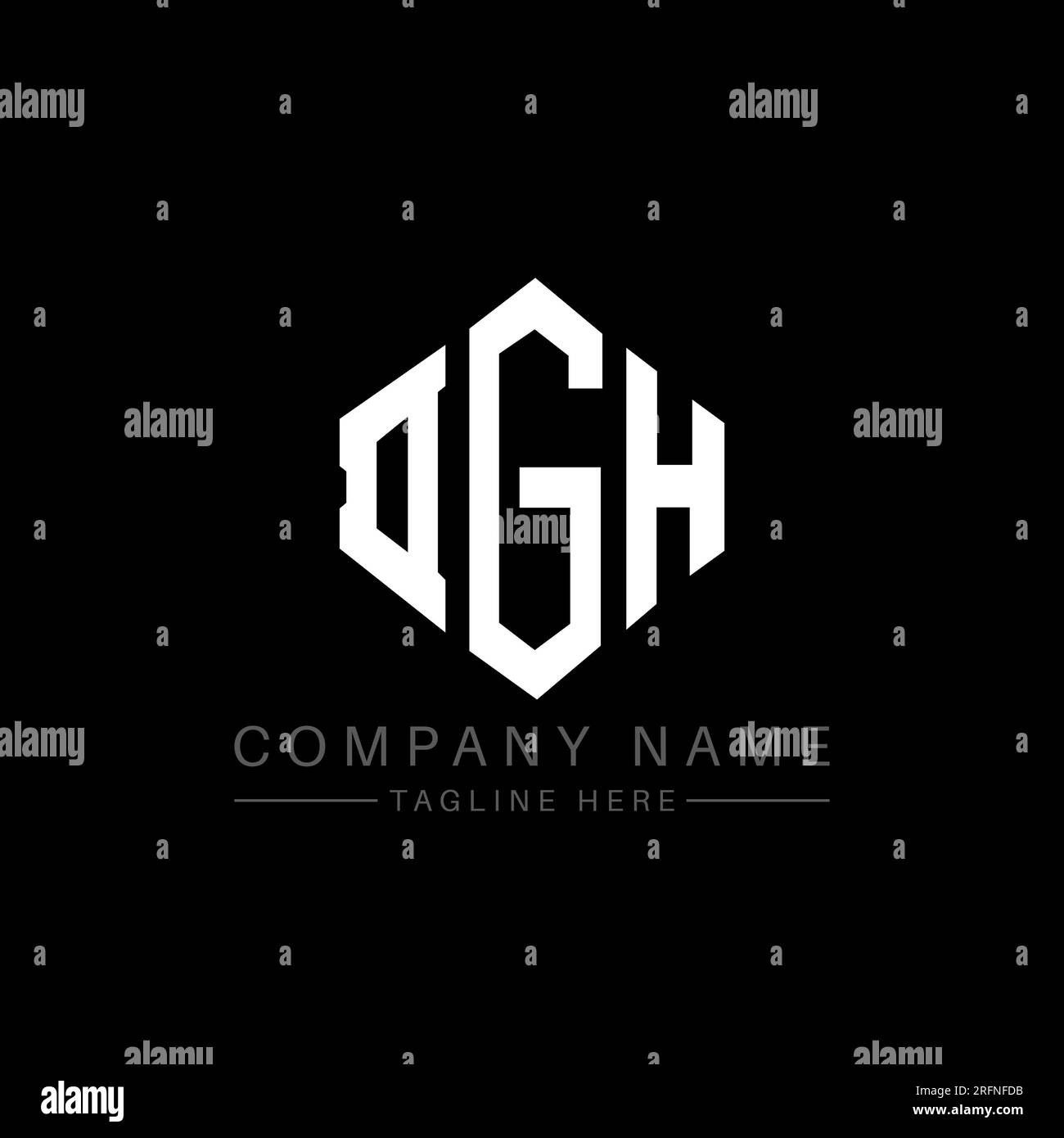 DGH letter logo design with polygon shape. DGH polygon and cube shape ...
