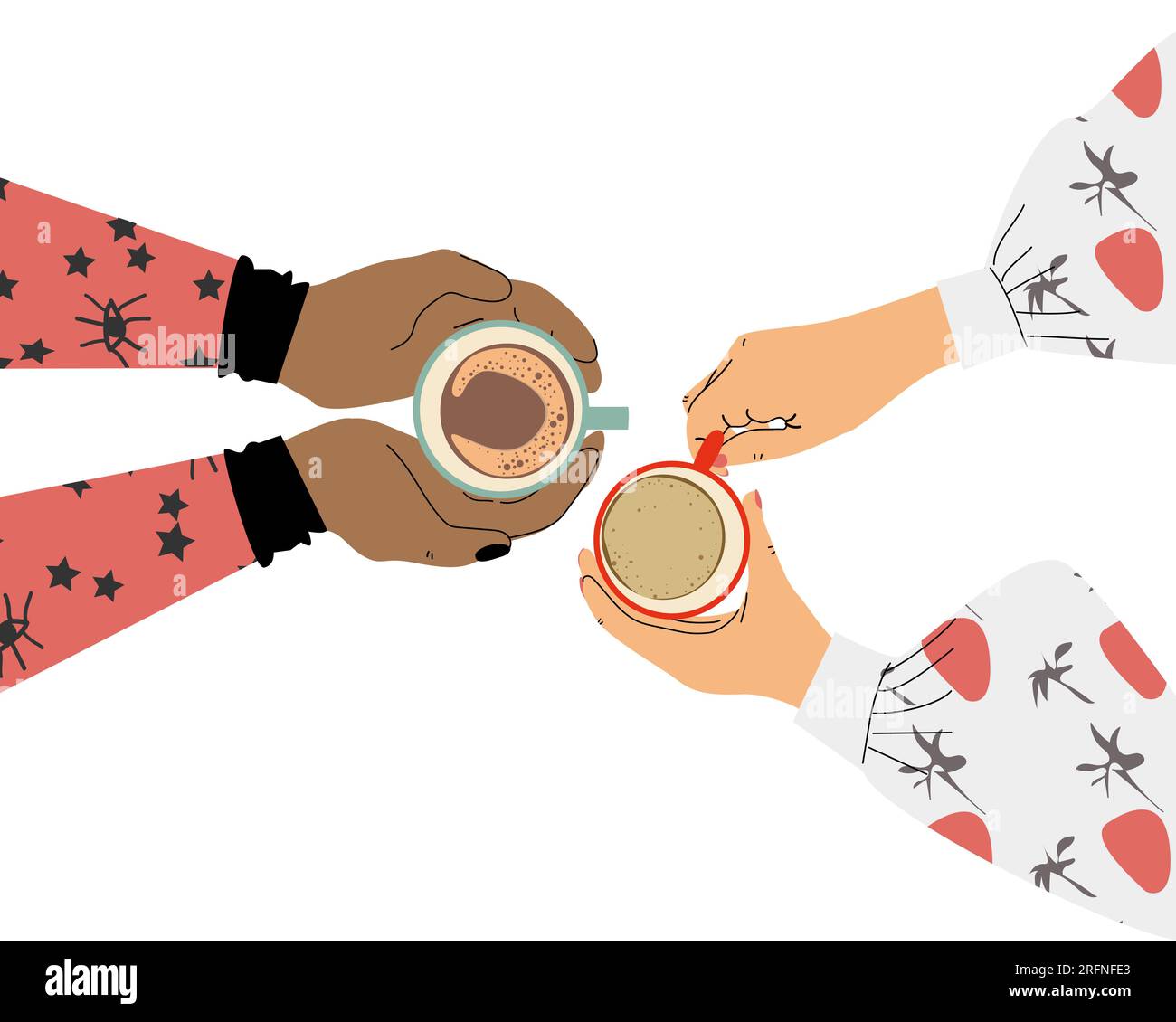 Top view women holding Stock Vector Images - Alamy