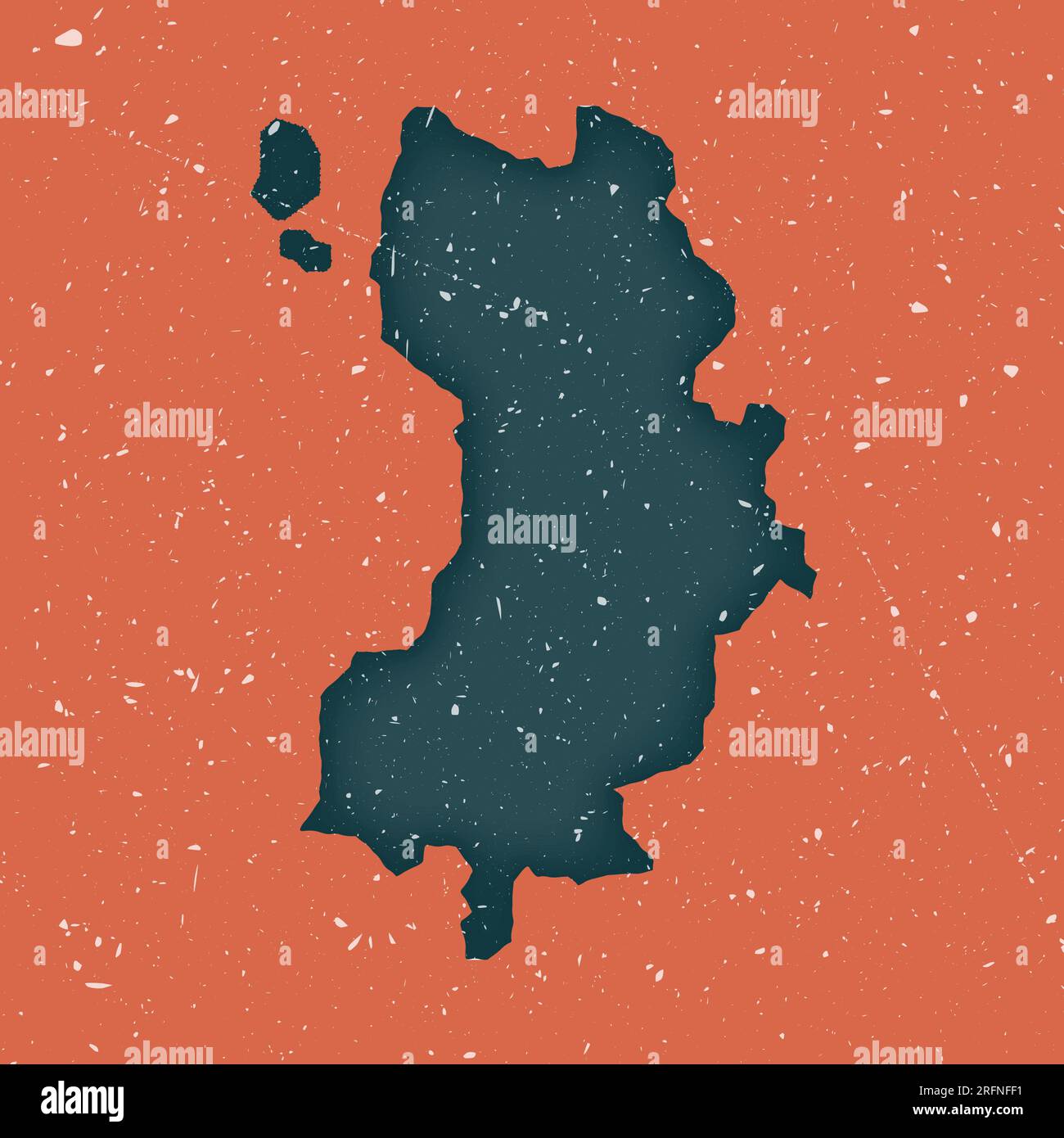 Ko Tao vintage map. Grunge map of the island with distressed texture ...