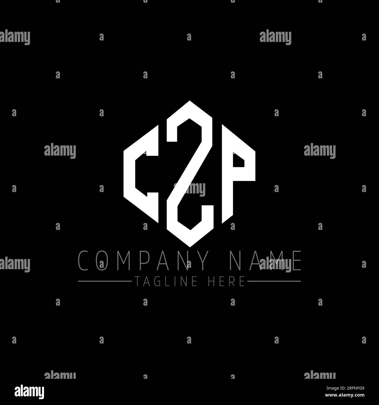 CZP letter logo design with polygon shape. CZP polygon and cube shape ...