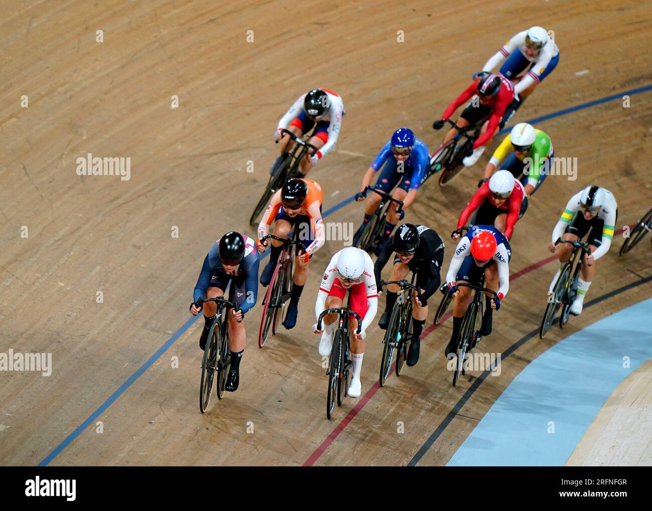 USA's Jennifer Valente (front left) before going on to win gold in the ...