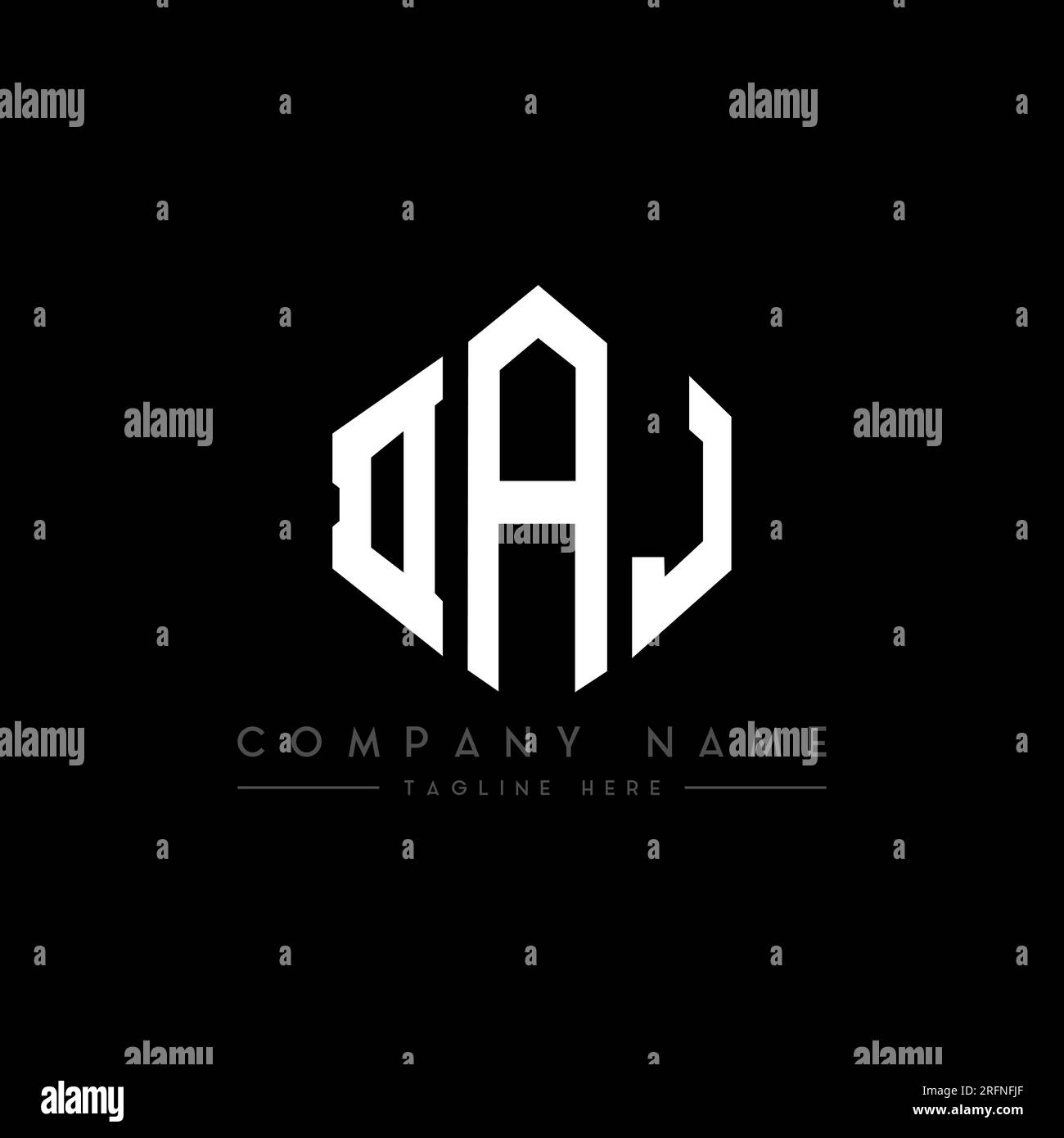 Daj Letter Logo Design With Polygon Shape Daj Polygon And Cube Shape Logo Design Daj Hexagon