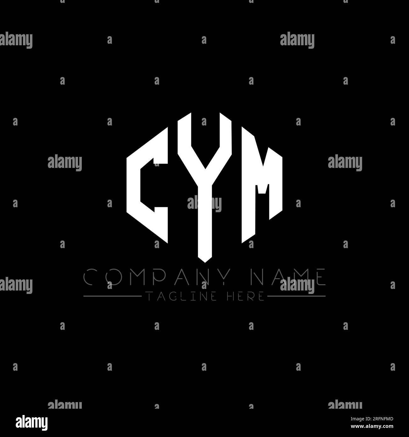 CYM letter logo design with polygon shape. CYM polygon and cube shape ...