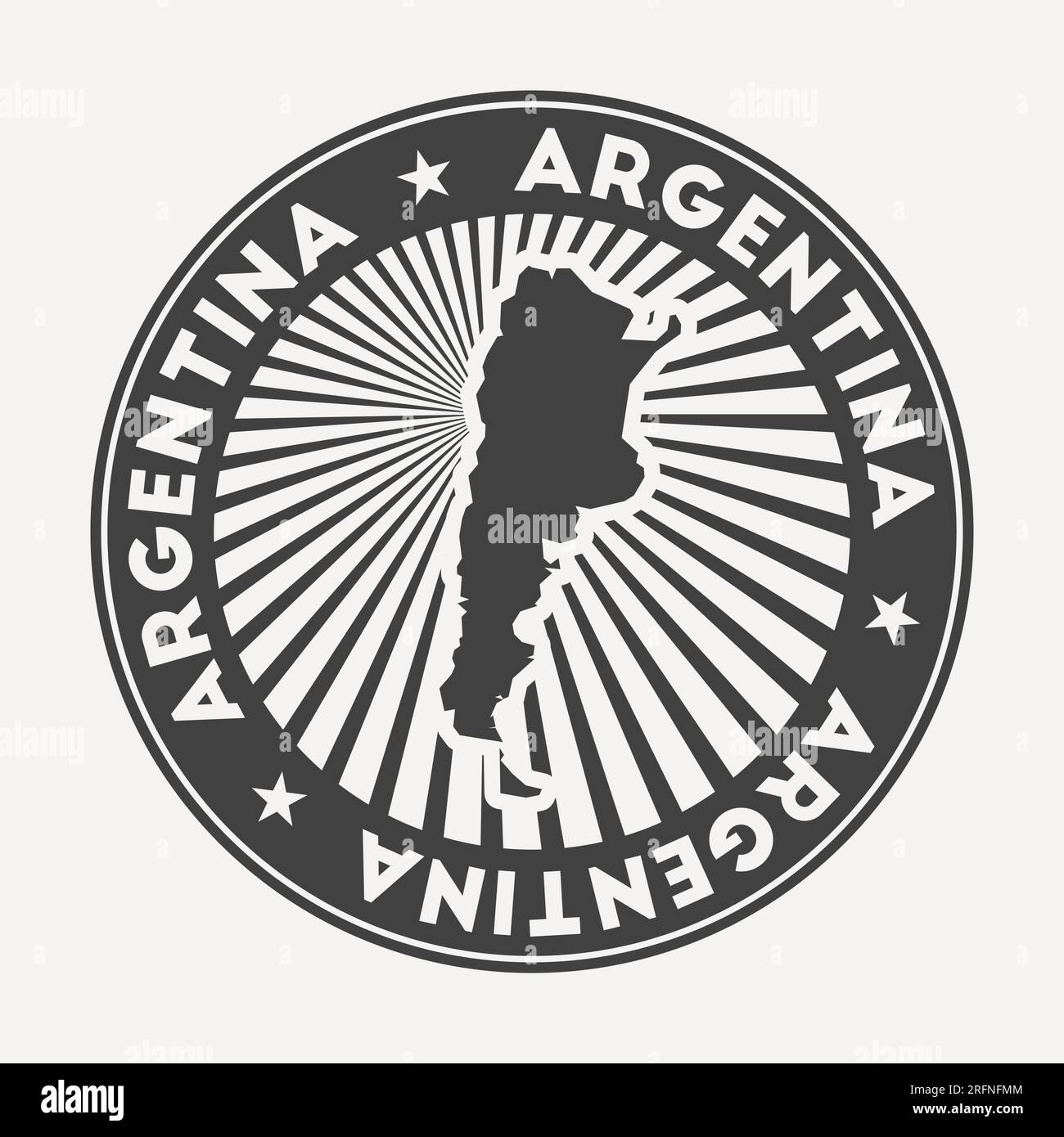 Argentina round logo. Vintage travel badge with the circular name and ...