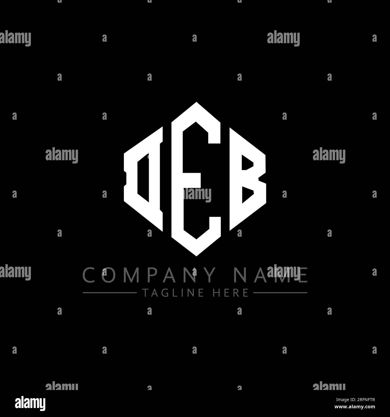 DEB letter logo design with polygon shape. DEB polygon and cube shape ...