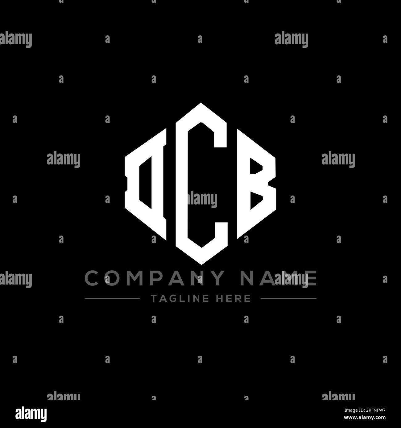 DCB letter logo design with polygon shape. DCB polygon and cube shape ...